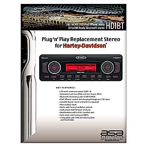 Jensen HD1BT AM/FM/WB/USB/SiriusXM Ready/Bluetooth Stereo with Full iPhone/iPod Controls, 50W x 4 Maximum Power Output, Bluetooth Streaming Audio (A2DP, AVRCP), AM/FM tuner (US/Euro) (Renewed)