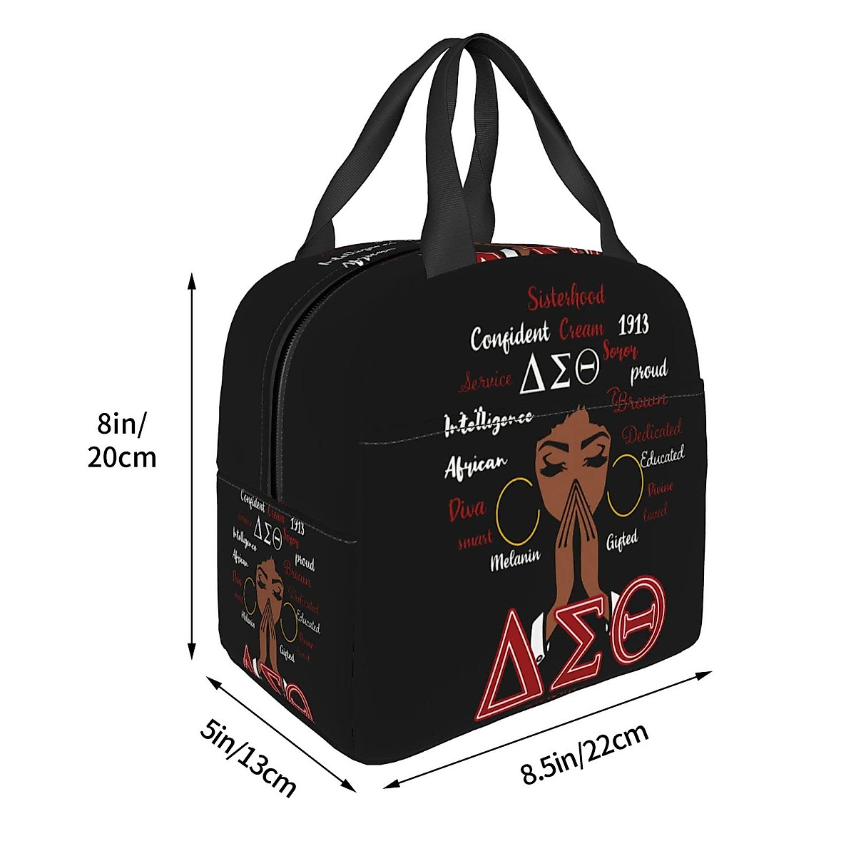 Sorority Gifts Lunch Bag For Women Men Insulated Lunch Box For Adult Reusable Lunch Tote Bag For Work, Picnic, Travel