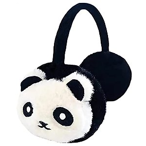 Cute Panda Winter Ear muffs for Women Girls Soft Faux Fur Ear Warmer Outdoor Foldable Earmuffs Party Costume Christmas Gifts