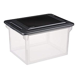 FILE STORAGE BOX CLR/BLK