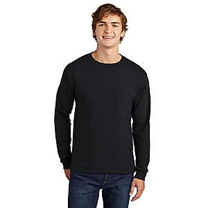 Hanes ComfortSoft® Long Sleeve T-Shirt XL Charcoal Heather