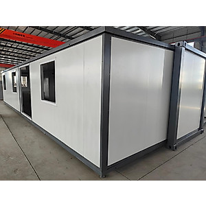 Prefabricated Stylish Expandable Home with 2 Rooms and 1 Bathroom & 1 Kitchen - Amazon prefab House - Folding House with Bathroom - Amazon Folding House, Foldable Tiny Home, Container Home 19 x 20 FT