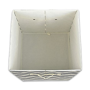 DII Non Woven Polyester Storage Bin, Chevron, Gray, Small Set of 2