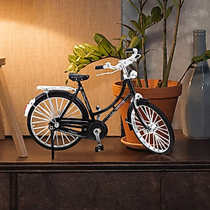 SEWACC Bike Model Alloy Bicycle Ornament Mini Bike Decoration Retro Style Finger Bike Sculpture Miniature Bike for Home Office Decor