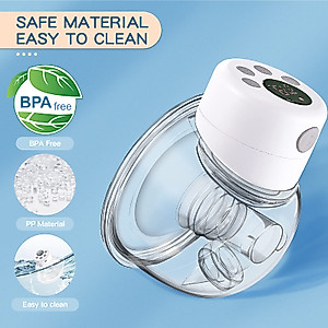 Wearable Breast Pump Hands Free Breast Pump Electric 2022 New,Wireless Portable Breast Pump with LCD Display and Memory Function Ultra-Quiet Breast Pump,2 Modes & 9 Levels Adjustment,24MM Flange