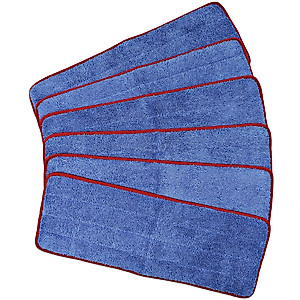 CleanAide All Purpose Mega Microfiber Mop Pads for 18 Inch Plate 6 Pack