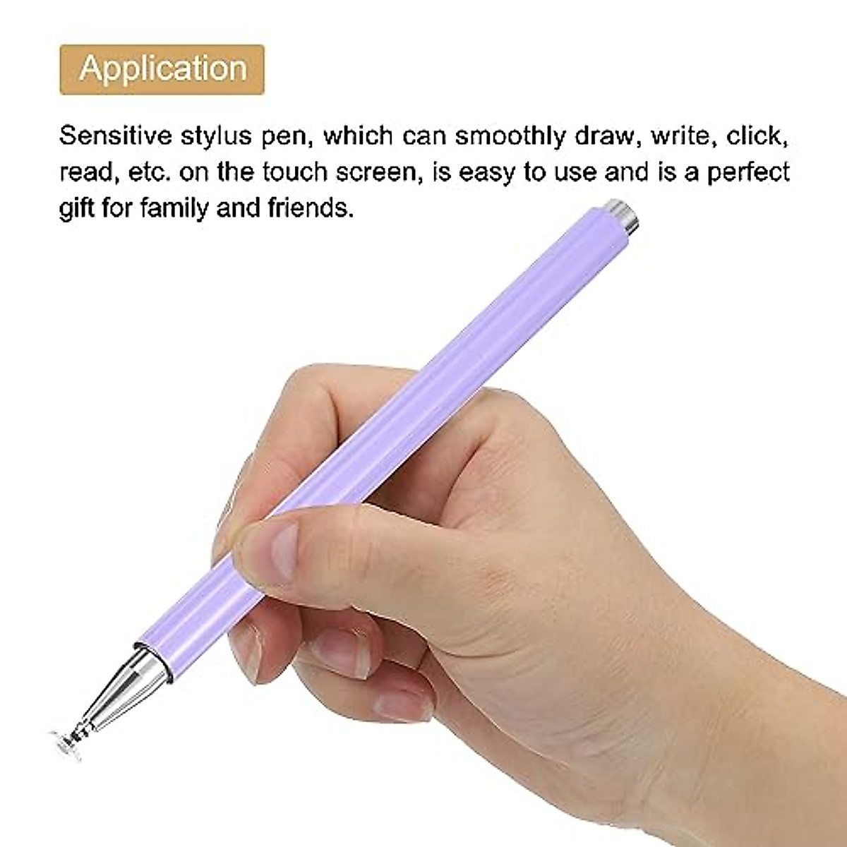 MECCANIXITY Stylus Pens for Touch Screens Magnetic 2 Fine Point Disc Universal Capacitive Pen Sensitivity for All Capacitive Touch Screen, Purple