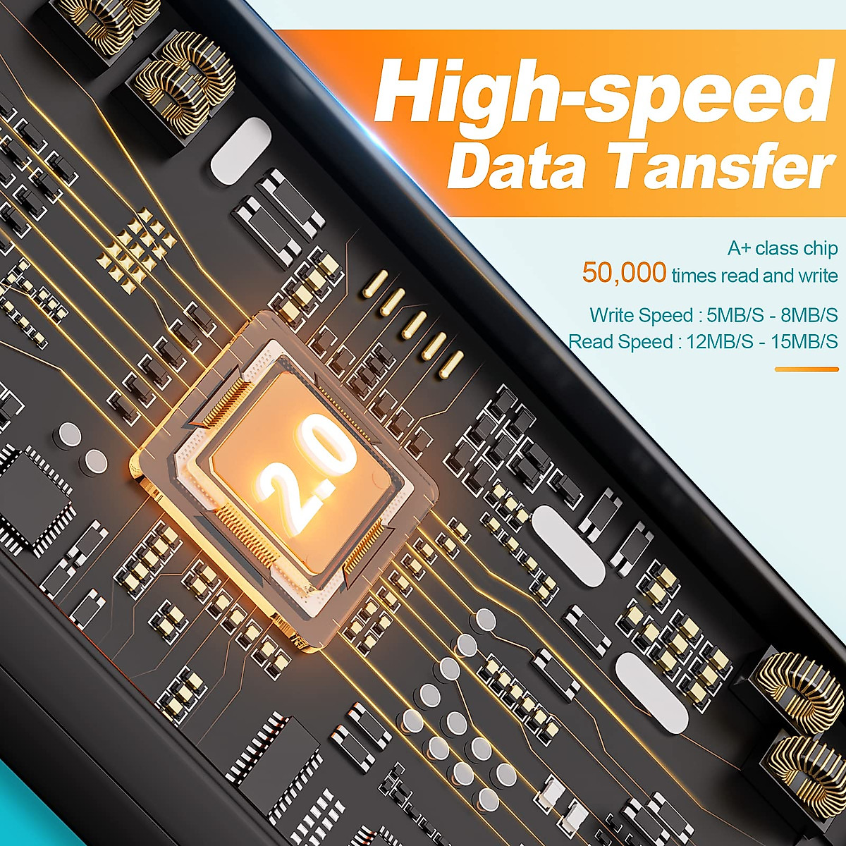 Flash Drive 32GB 5 Pack USB Thumb Drives, USB 2.0 Pen Drive Bulk Swivel USB Stick, Kepmem Metal Jump Drive 32 GB Zip Drive Data Storage with Lanyards for Photos, Video, MAC, PC