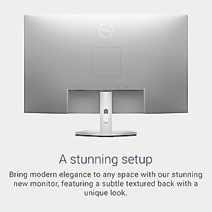 Dell S3222HN Curved Monitor - 31.5-inch FHD (1920x1080) 75Hz 4Ms 1800R Curved Display, HDMI Connectivity, AMD FreeSync Technology, Tilt Adjustability - Silver