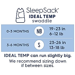 HALO Baby Sleepsack Swaddle Wearable Blanket, 3-Way Adjustable Infant Sleepsack, TOG 1.5, Ideal Temp, Heather Grey/Aqua, Small, 3-6 Months, 13-18 Pounds