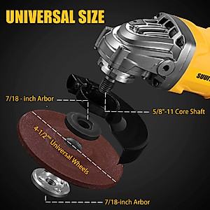 Cordless Angle Grinder Compatible with DEWALT 20V MAX Battery4-1/2" Blades Brushless Grinder,3 Variable Speed Up to 10000 RPM Battery Powered Angle Grinde,For Cutting, Griding, Polishing (No Battery)