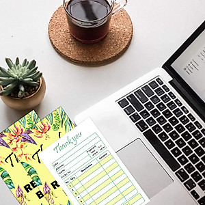 Thank You Receipt Book for Small Business 3.5x5.5 inch Receipt Book Order Forms Pad 2 Part Carbonless 50 Sets Sales Receipt Form, Order Invoice Book Invoice for Office Business Supplies