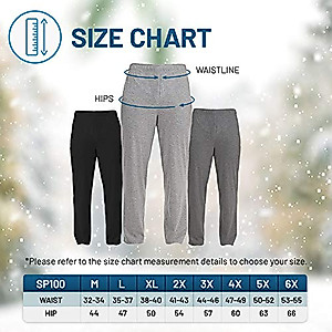JMR Men's Fleece Sweatpants and Jogger Pants with Side Pockets for Winter Cycling, Gym Training, or Everyday Use (Navy, 2X-Large)