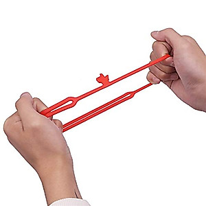 TEKEFT 7 pcs Finger Pointer Bookmark Elastic Book Mark Strap - Random Color- (7 Color)