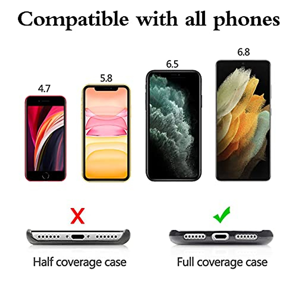 FYY Cell Phone Lanyard,[2 Pack] Cell Phone Lanyards for Women/Men,Universal Crossbody Lanyard for Cell Phone Around the Neck Compatible with iPhone,Samsung Galaxy and All Smartphones-Grey