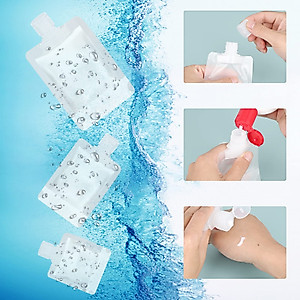 NAICHA Travel Pouches 16 PCS Refillable Travel Pouch for Toiletries Portable Travel Containers Empty Squeeze Pouches with Leakproof,Travel Accessories Bottles for Shampoo Lotion