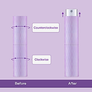 Tekson 8ML Perfume Atomizer Travel (3 PCS), Refillable Cologne Containers, Dispenser Spray Empty Bottle for Mini Sprayer Size