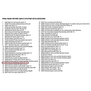 Weber # 69893 Set of 3 Control Knobs Spirit 300 Series (with Up Front Controls) Years 2013 and Newer