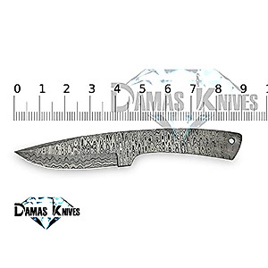 Custom Handmade Damascus Steel Skinner Knife Blank Blade for Knife Making HB 26