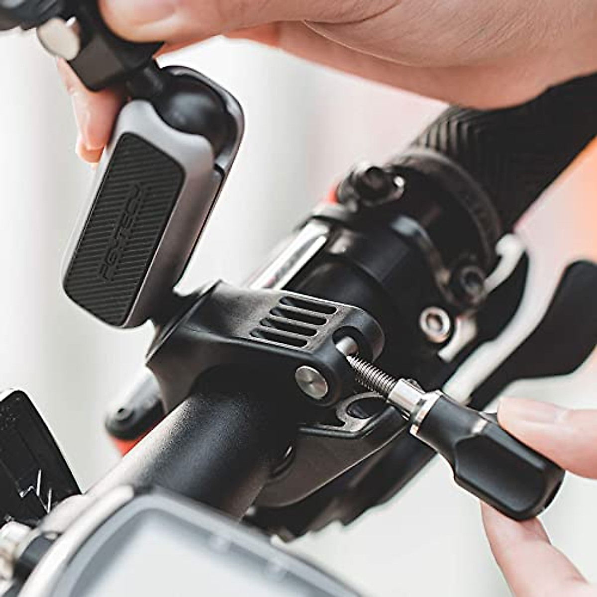 Bike Motorcycle Handlebar Mount with 1/4"-20 Thread Adapter, 0.87 to 1.38 inches or 0.27-0.63 inches, for Gopro 11/10/9/8/7/6/5/4, DJI OSMO Action 3, 2, Pocket 2, Insta360 ONE RS, R, ONE X3, X2