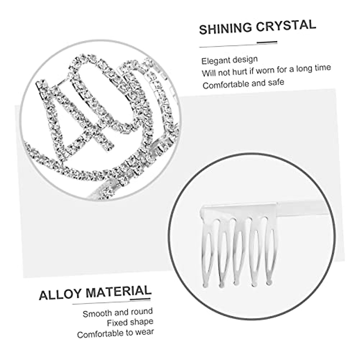 60th Birthday Its My Birthday Tiara 70th Birthday Heart Decor Headwear for Women Crown Birthday Decorations Crystal Tiara Queen Crown Decorate Headband Hair Accessories