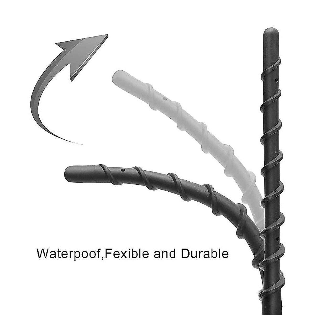 VOFONO 9 inch Antenna for 2007-2024 Jeep Wrangler Gladiator JL JK JT Unlimited Sport Rubicon Sahara Mojave Willys 4xe Wrangler Gladiator Accessories Car Radio Antenna Short Replacement