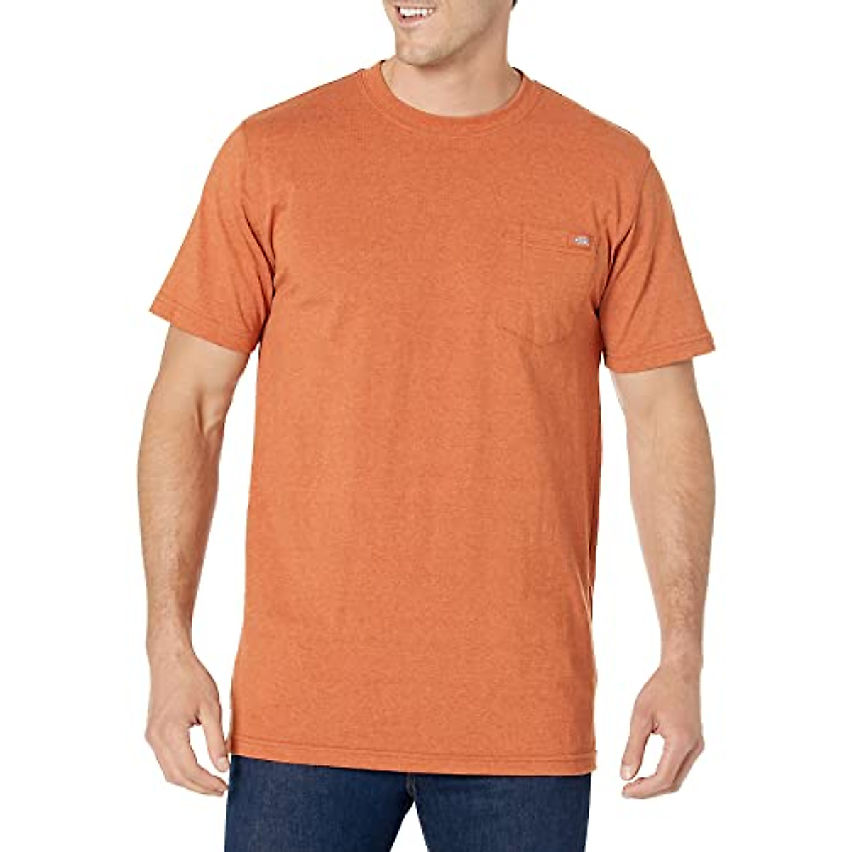 Dickies Men's Short Sleeve Heavyweight T-Shirt, Copper Single DYE Heather