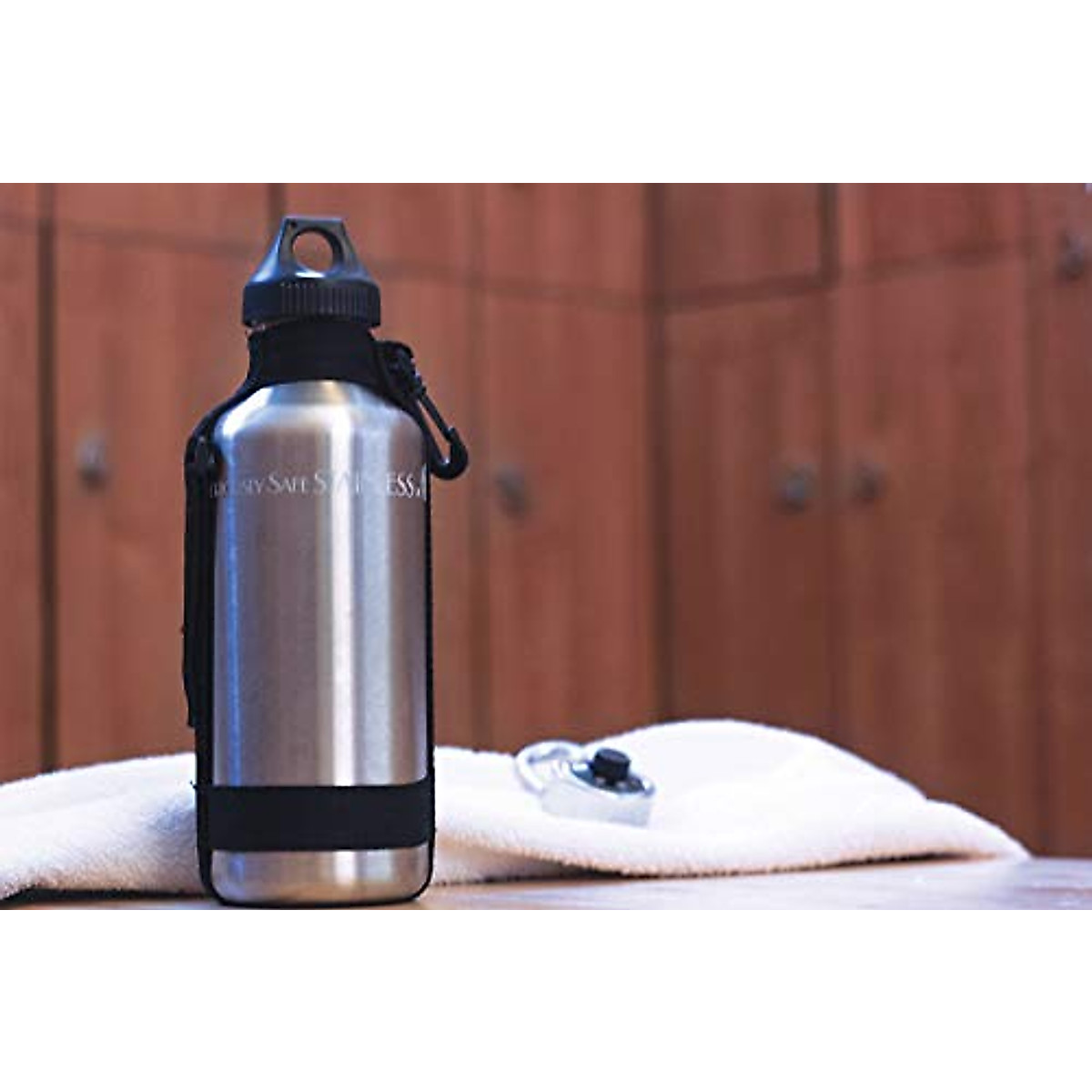 New Wave Enviro 40oz Stainless Steel Water Bottle with Strap