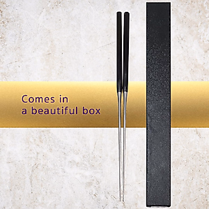 TIKUSAN Plating Chopsticks Moribashi Japanese Restaurant Chef's Traditional Garnishing Tweezers Made in Japan (6.5", Magnolia Handle)