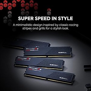 G.SKILL Ripjaws S5 Series (Intel XMP 3.0) DDR5 RAM 32GB (2x16GB) 5600MT/s CL36-36-36-89 1.20V Desktop Computer Memory UDIMM - Matte Black (F5-5600J3636C16GA2-RS5K)