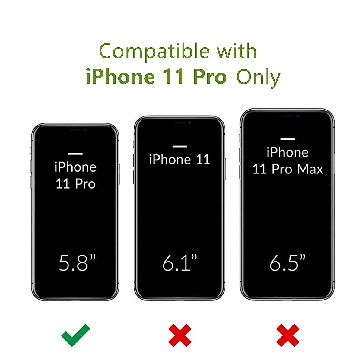 Jaorty Crossbody Wallet for iPhone 11 Pro Case with Adjustable Lanyard Strap Credit Card Holder 5.8",PU Leather Handbag Purse Kickstand Make Up Mirror Cover Case for Men Women Girl,Black