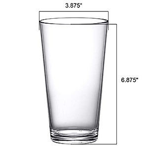 Amazing Abby - Serenity - 30-Ounce Plastic Tumblers (Set of 6), Plastic Drinking Glasses, All-Clear Reusable Plastic Cups, Stackable, BPA-Free, Shatter-Proof, Dishwasher-Safe