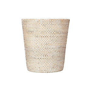 Kouboo Loma Round Rattan Paper Waste Basket (Latte)