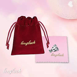 LONGLUCK 925 Sterling Silver Charms for Bracelets Necklaces Dangle Pendant With 5A Cubic Zirconias Bead Charm for Women DIY Jewelry