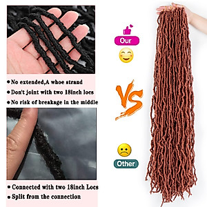 6Packs 36Inch Soft Locs Crochet Hair Faux Locs Crochet Braids Hair 350# Goddess Locs Synthetic Hair Extend Soft Locs Braiding Hair for Women (36 Inch (6packs), 350#)