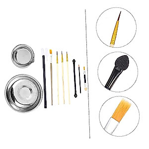 SEWACC 2 Sets Model Coloring Kit Arts and Crafts Kit Fiber Tools Decorating Tools Acrylic Oil Painting Art Brush Fine Models Craft Paint Set Model Hand Paint Tools Models Paint Set Mini