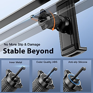 xuenair Z Fold 5 Car Mount, [360° Rotatable& Firmly Grip & Never Fall Off] Vent Tablet Mount for Car, iPad Mini Car Mount for Samsung Z Fold 6 5 4 3 iPhone Google Motorola LTC Phones