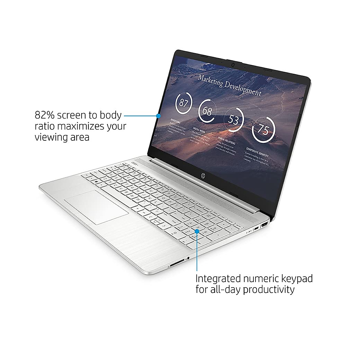 HP 2022 15.6" FHD Laptop Computer, AMD Ryzen 5-5500U Processor(Beats Intel i7-1065G7), 16GB RAM, 512GB PCIe SSD, AMD Radeon Graphics, HD Webcam, Bluetooth, Wi-fi, Win 10, Silver, 32GB USB Card