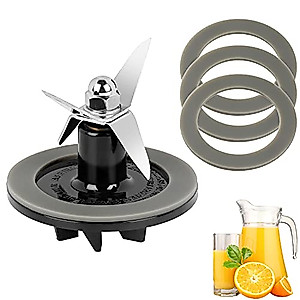 Replacement Parts Blender Blade Assembly with 3 Pieces Blender Gaskets，Fit for Cuisinart CBT-500, SB5600, CB600