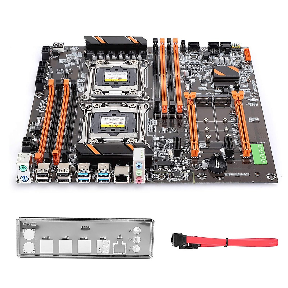 Desktop Motherboard, LGA 2011-3 Socket Desktop Mainboard for Intel x99 Chipset, Support 8 DDR4 DIMM(Single Memory 16G), 6 SATA3.0 Port and 2 NVME M.2 Port