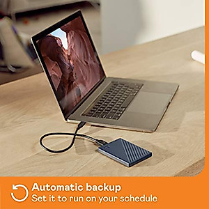 Western Digital WD 4TB My Passport for Mac, Portable External Hard Drive with backup software and password protection, Blue - WDBA2F0040BBL-WESN