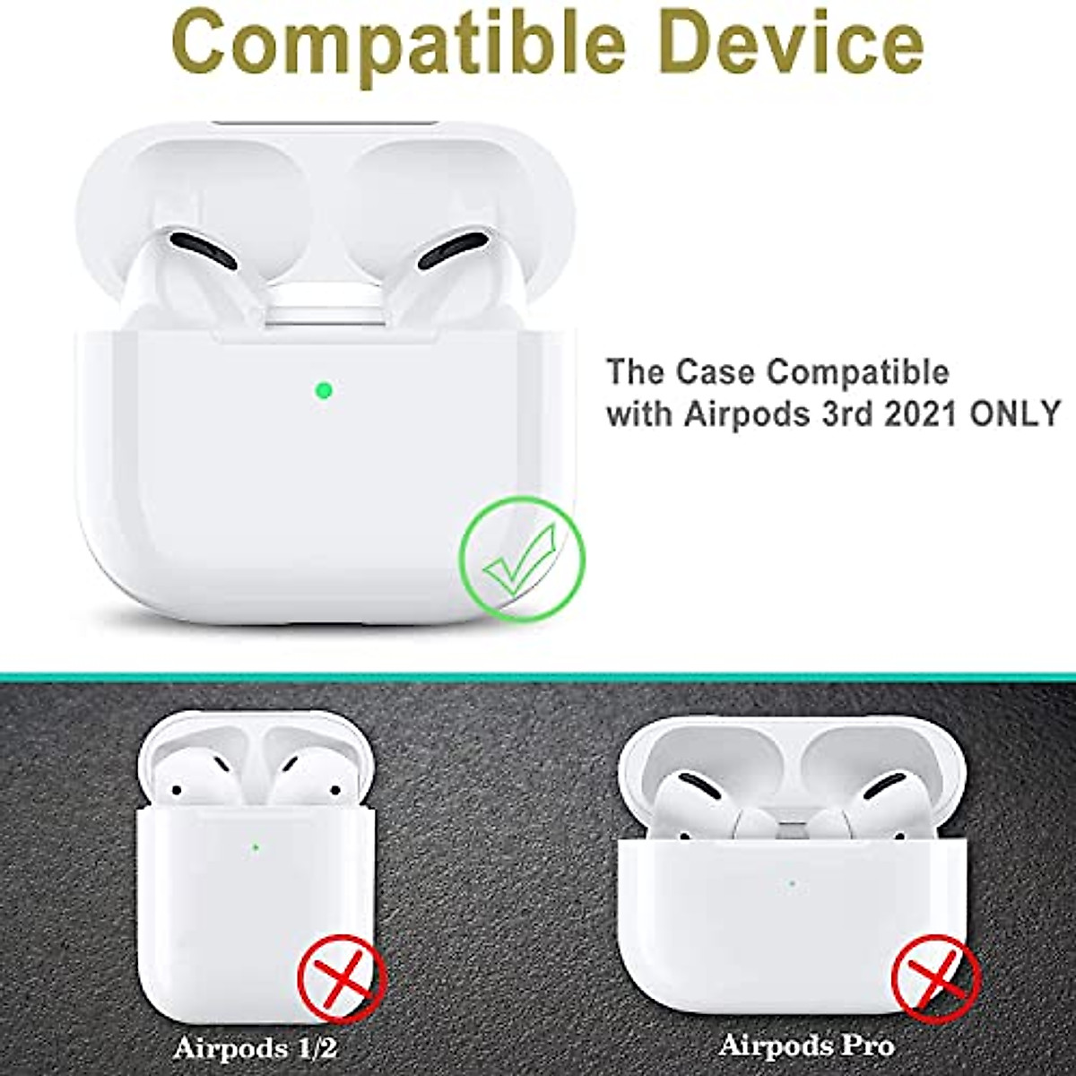 Airpods 3rd Generation Case (Not Fit Pro) - Wonjury Afro African American Protective Hard Airpods 3 Case Cover Women Girls with Keychain for Apple Airpod Gen 3 (2021) Charging Case, Hair Girl