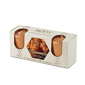 Root Candles 20-Hour Scented Beeswax Blend Votive Candles, 3-Count, Pumpkin Spice