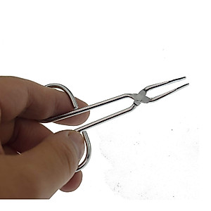 Motanar (2 Pack) Scissors Shaped Eyebrow Tweezers Clip - Flat Tip Tweezers Hair Plucker for Hair and Eyebrows Personal Care Multicolor (Silver & Straight)