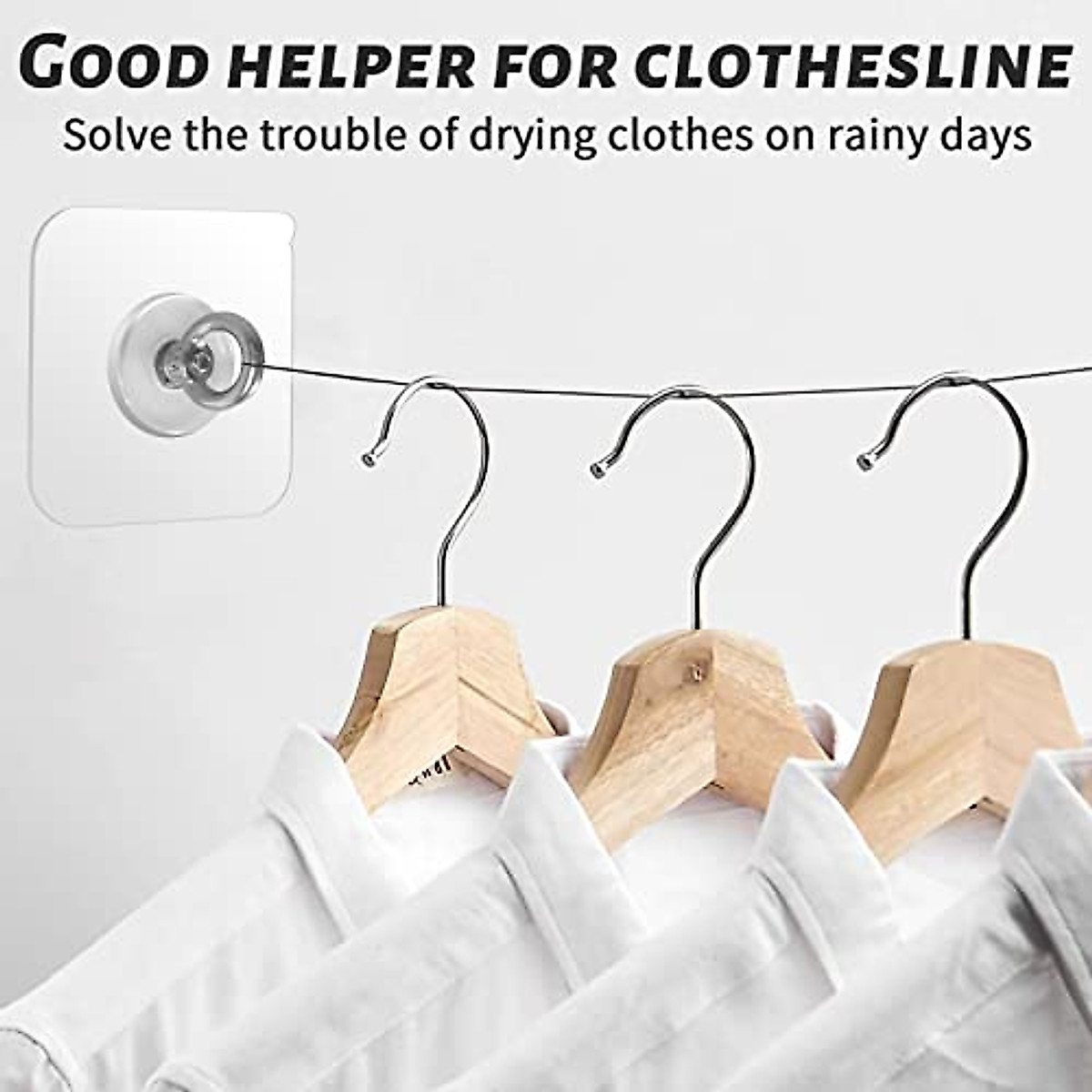 Ceiling Hooks, Practical Wall Hanging Auxiliary Hook, Stainless Steel,Waterproof,Nail-Free Adhesive Wall Hook,for Indoor and Outdoor Hanging Plants,Wind Chimes,Hangers, Decoration Hook,4 Pcs