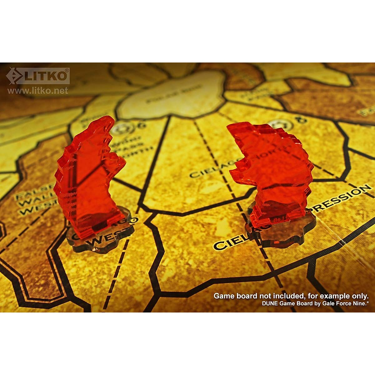 LITKO Sand Worm Marker Compatible with Dune Board Game, Multi-Color (2)