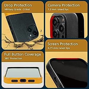 alto Crossbody Leather Case Designed for iPhone 14 Pro Max, Anello Drop Protective Italian Leather Card Wallet Case with Detachable Lanyard Strap (6.7 inch, iPhone 14 Pro Max, Brown and Black)