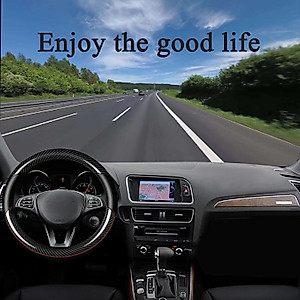 Custom fit for Infiniti Cars, Carbon Fiber Steering Wheel Cover, Steering Wheel Accessories for Infiniti All Models, Elastic, Anti-Slip, Sport Style (BlackBlack, for -Infiniti)