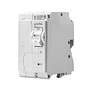 Leviton LB220-GF 20 Amp 2-Pole Plug on GFCI Branch Circuit Breaker, 120/240 VAC