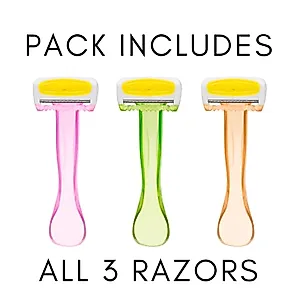 Tinkle Bikini Trimmer | 3 Packs of 3 Razors Each | Moisture Strip Razor for Sensitive Areas | Total 9 Razors